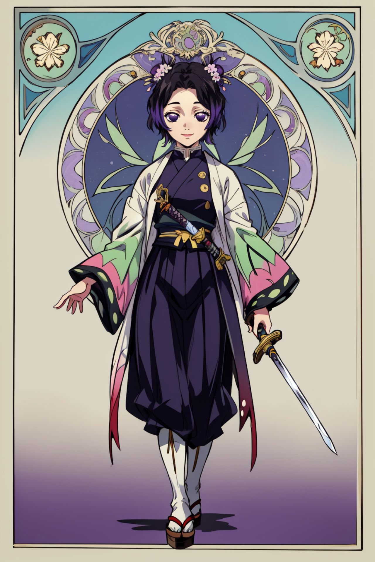 Butterfly Shinobu，Purple girl with black and pink clothing. - 2K High ...